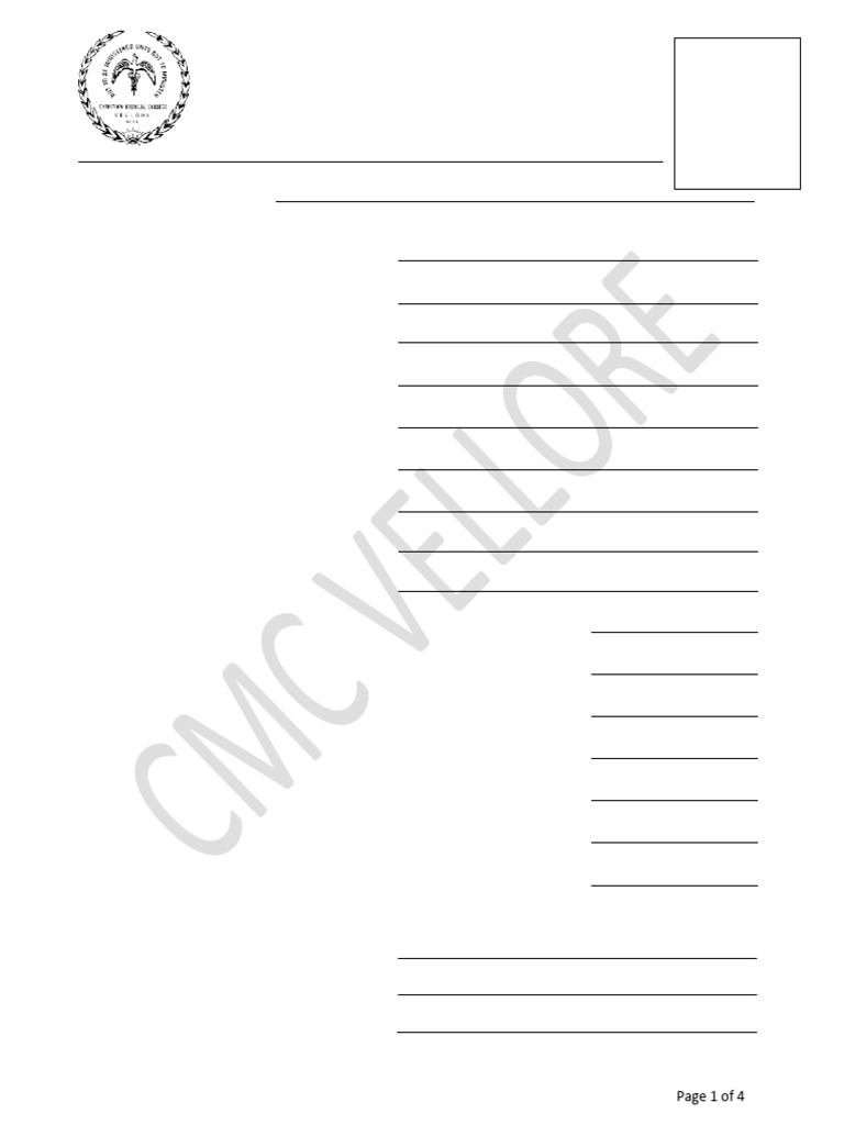 CMC Vellore Application Form | PDF | Justice | Crime & Violence