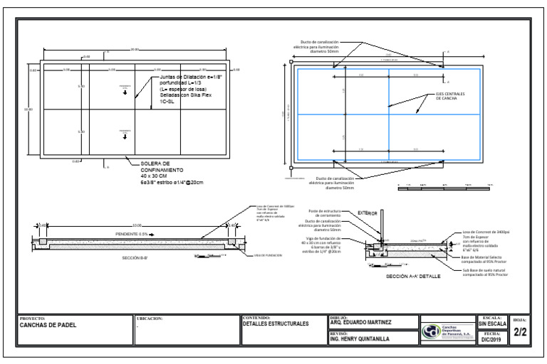 BASE DE CONCRETO PADEL-Layout2 | PDF | Ingeniería mecánica | Ingeniería de Edificación