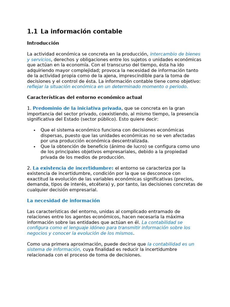 1.1 Naturaleza de La Informacion Contable | PDF | Contabilidad | Business