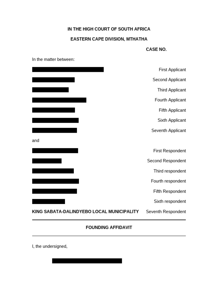 Founding Affidavit Example | PDF | Police | Justice
