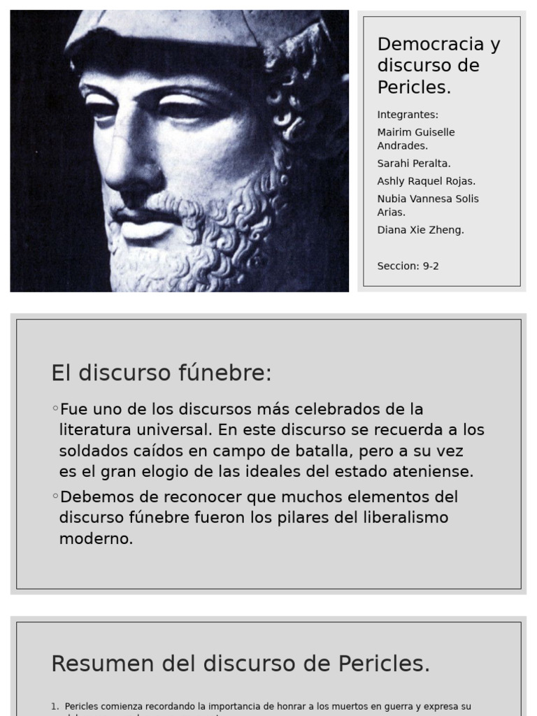 Discurso de Pericles y Democracia | PDF | Democracia | Ideologías políticas