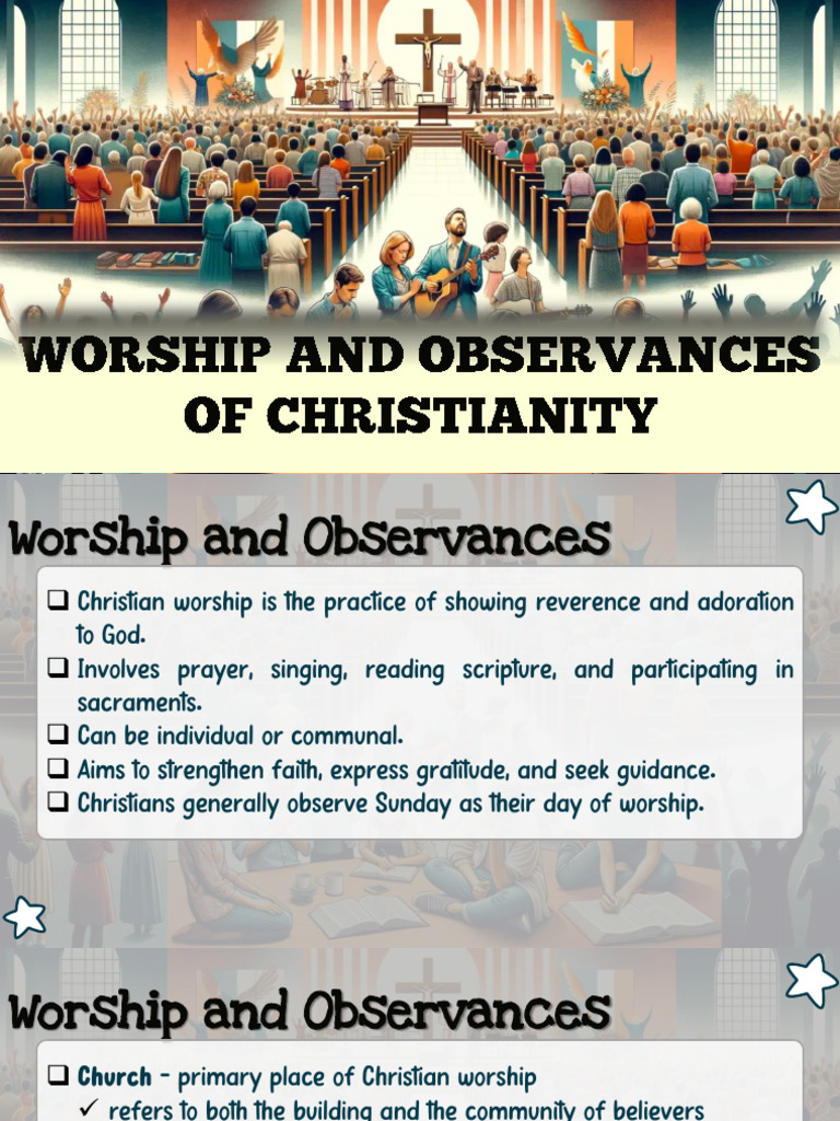IWRBS 12 Q1 Lesson 5.6 Christianity Worship and Observances | PDF | Lent | Easter