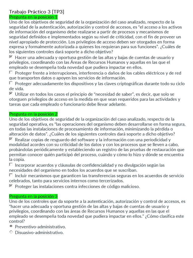 TP3 - 100 | PDF | La seguridad informática | Seguridad