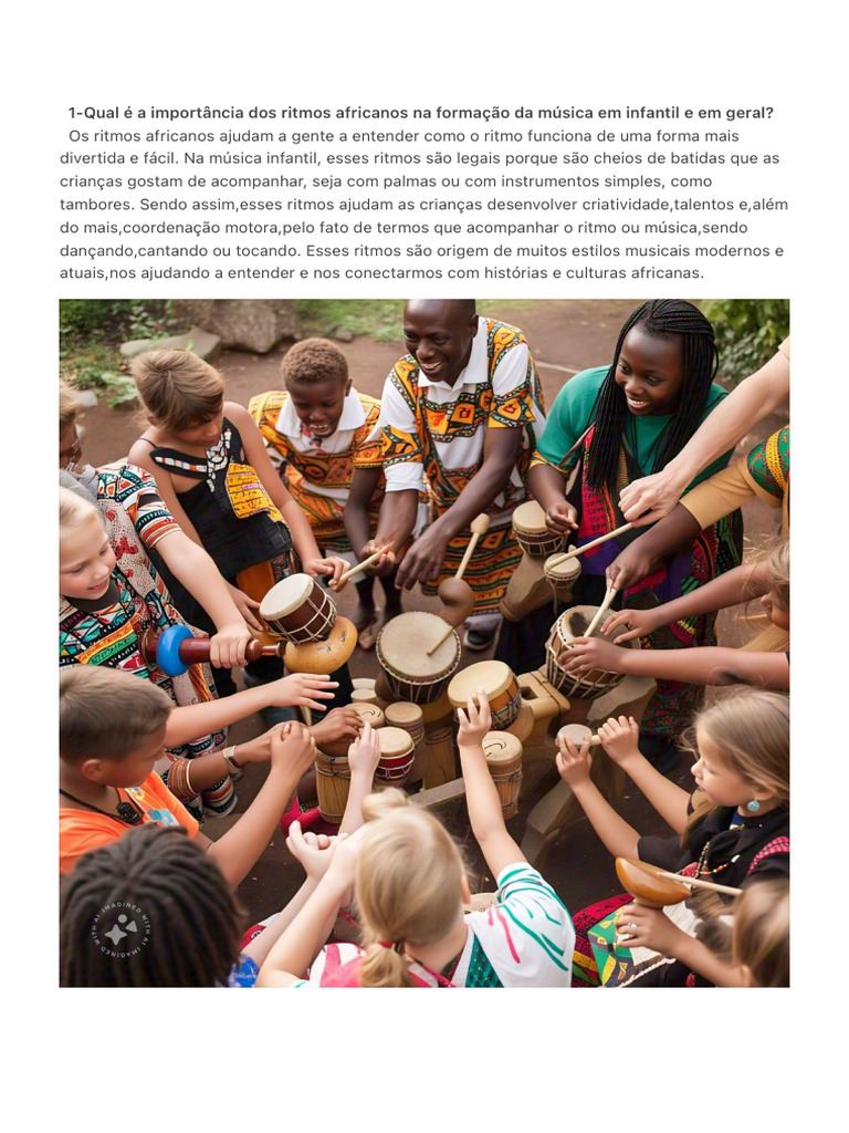 Ritmos Africanos na Música Infantil | PDF