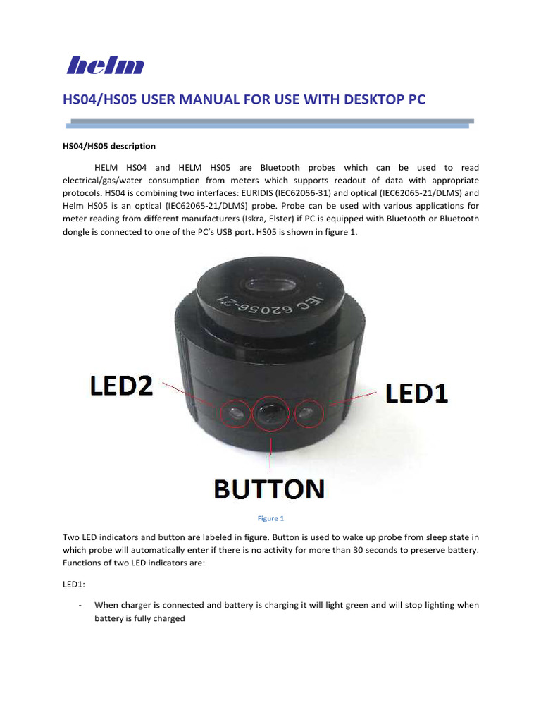 HELM HS05 HS04 User Manual | PDF | Bluetooth | Rechargeable Battery