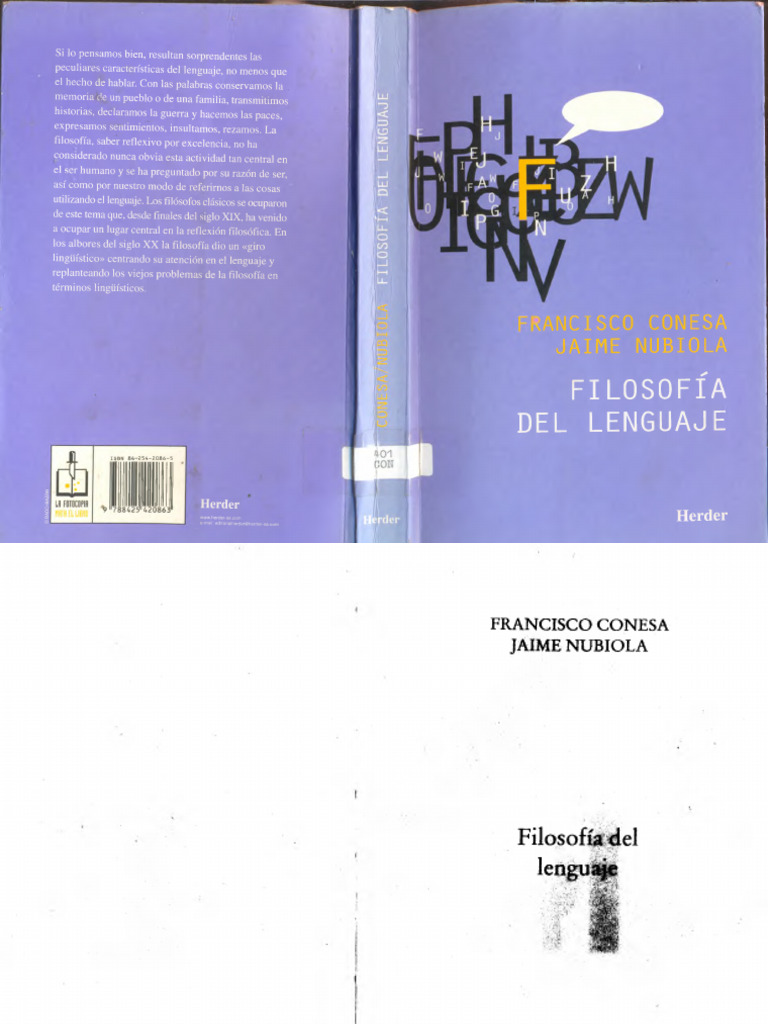 Conesa, Francisco y Jaime Nubiola - Filosofía Del Lenguaje | PDF ...