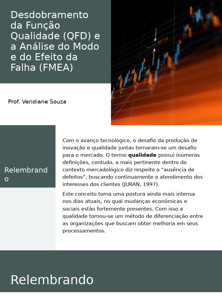 QFD e FMEA | PDF | Qualidade (negócios) | Despesa