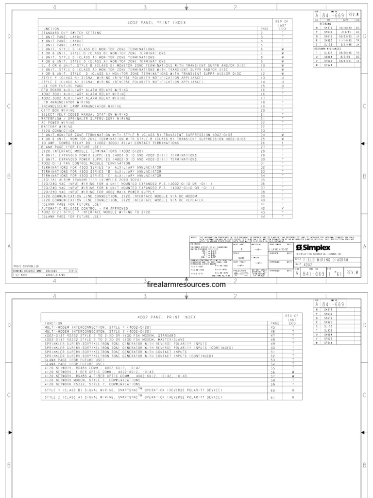 Simplex 4002 Wiring Diagram 5249187630 | PDF | Science & Mathematics