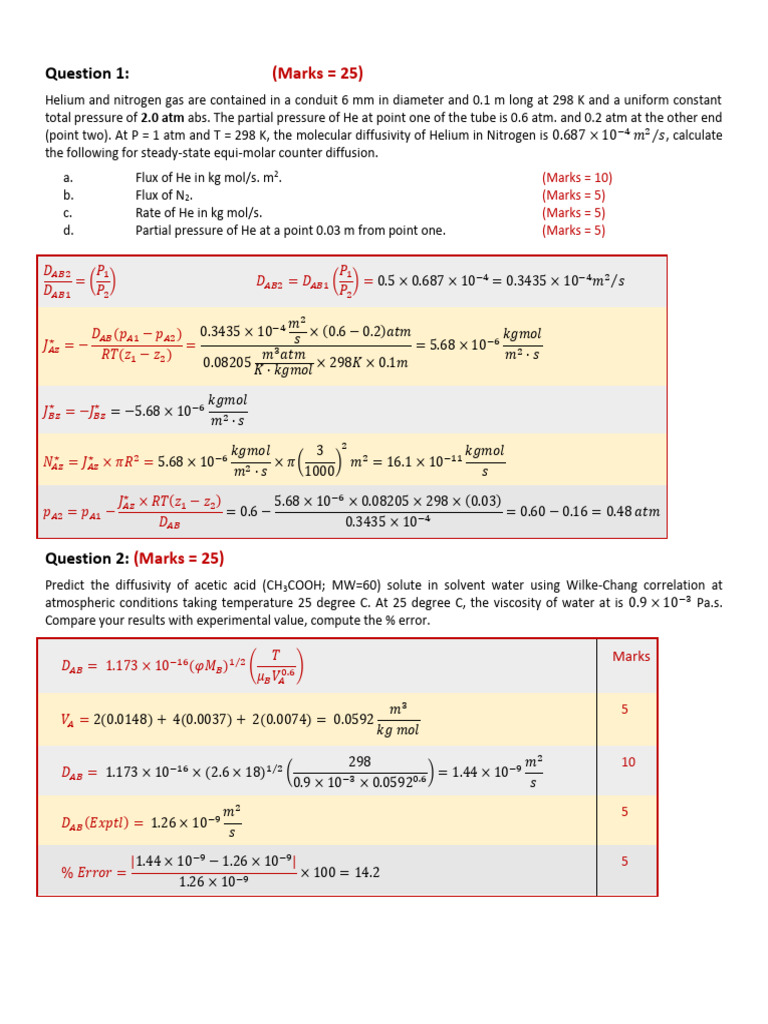 Supplementary Material-2 Exam Questions | PDF | Evaporation | Diffusion