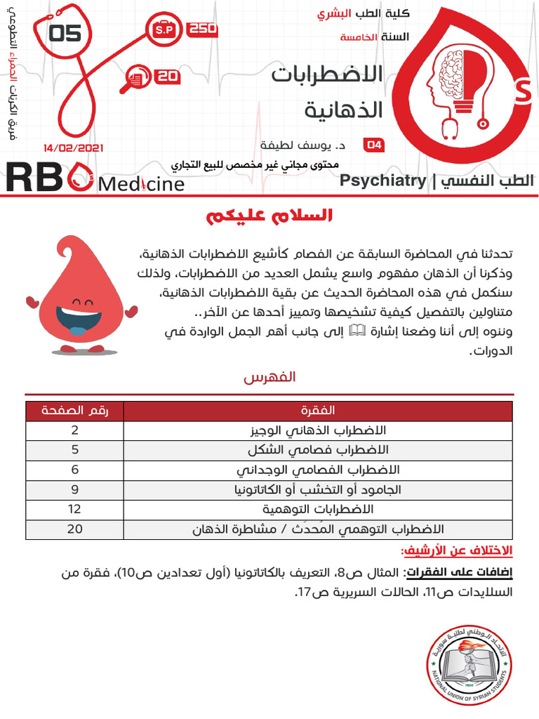 Psychiatry 5 | PDF