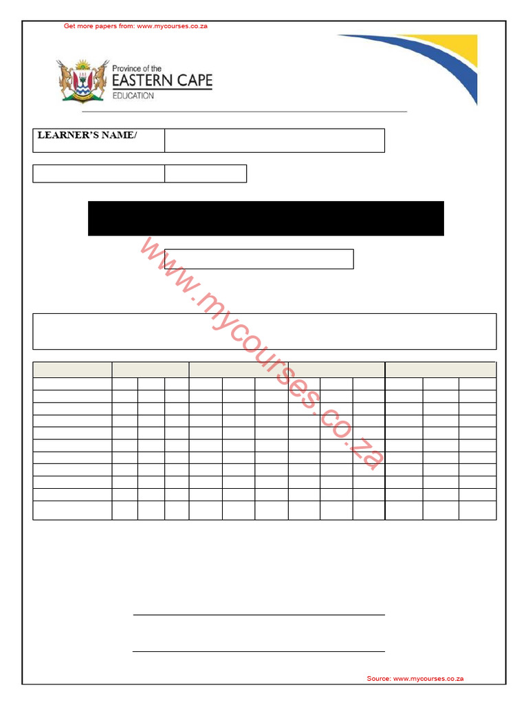 Tech Maths p2 Gr11 Answer Book Nov2022 Afrikaansenglish | PDF