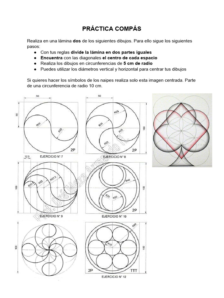 Práctica De Dibujo Con Compás Pdf