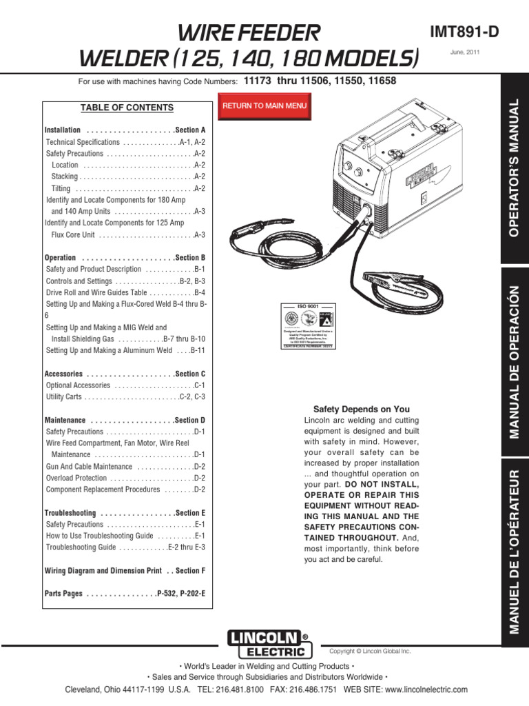Power Mig 180 User Manual | PDF | Welding | Construction
