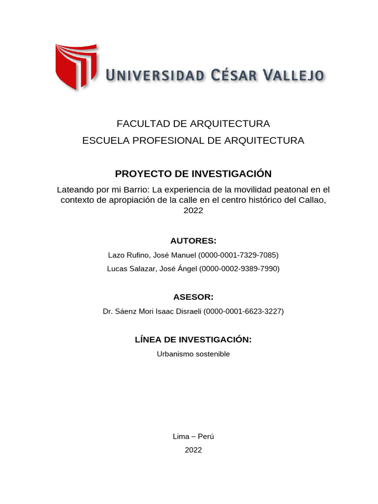 Dpi Final Lazo - Lucas | PDF | Peatonal | Transporte