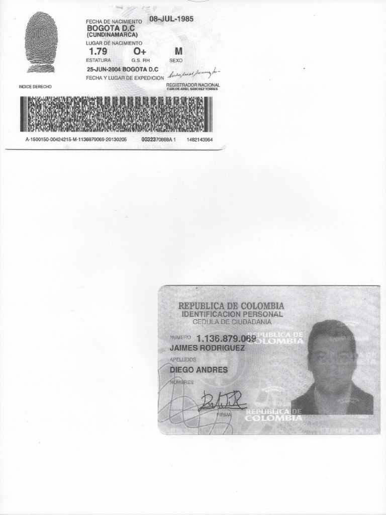 CEDULA DIEGO A JAIMES R | PDF