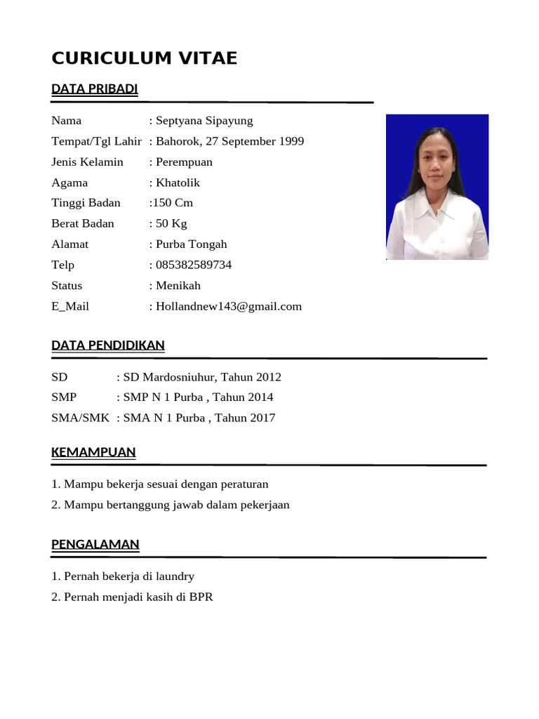 Contoh CV | PDF