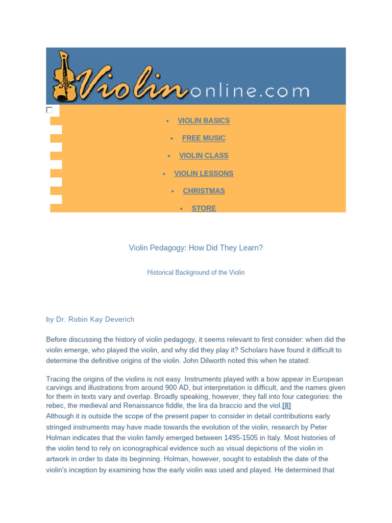 VIOLIN ORIGIN | PDF | Violin | Musical Instruments