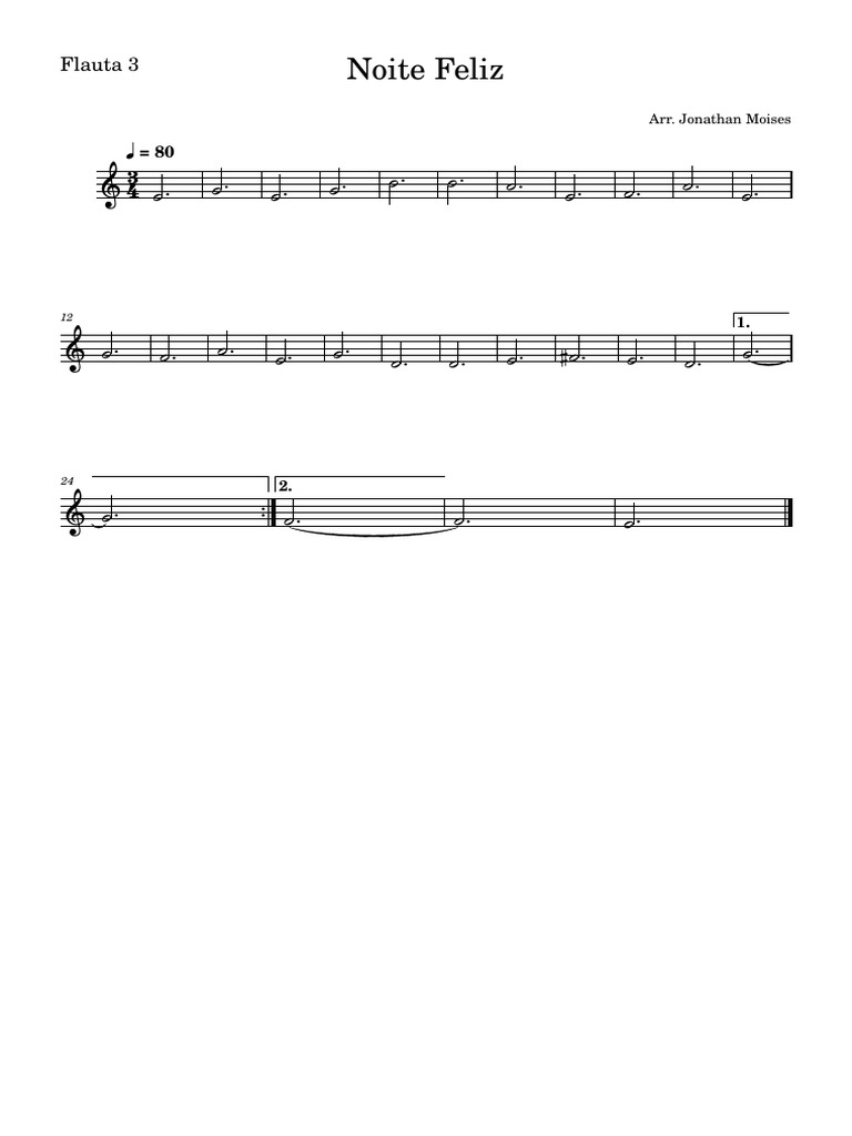 Noite Feliz-Flauta 3 | PDF