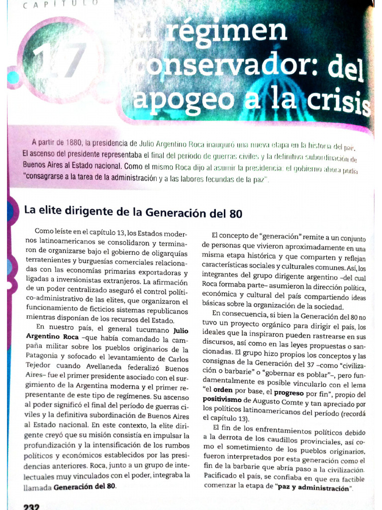 La Generacion Del 80 | PDF
