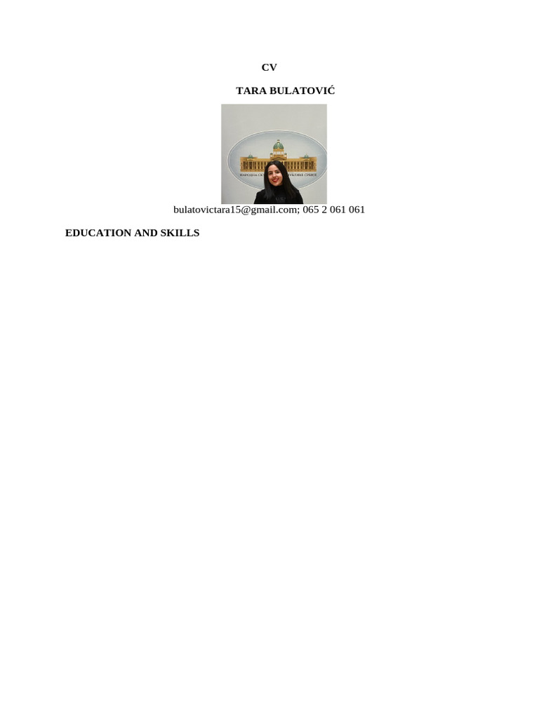 CV TaraBulatović | PDF