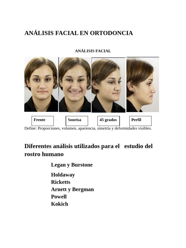 Analisis Facial en Ortodoncia | PDF | Cara