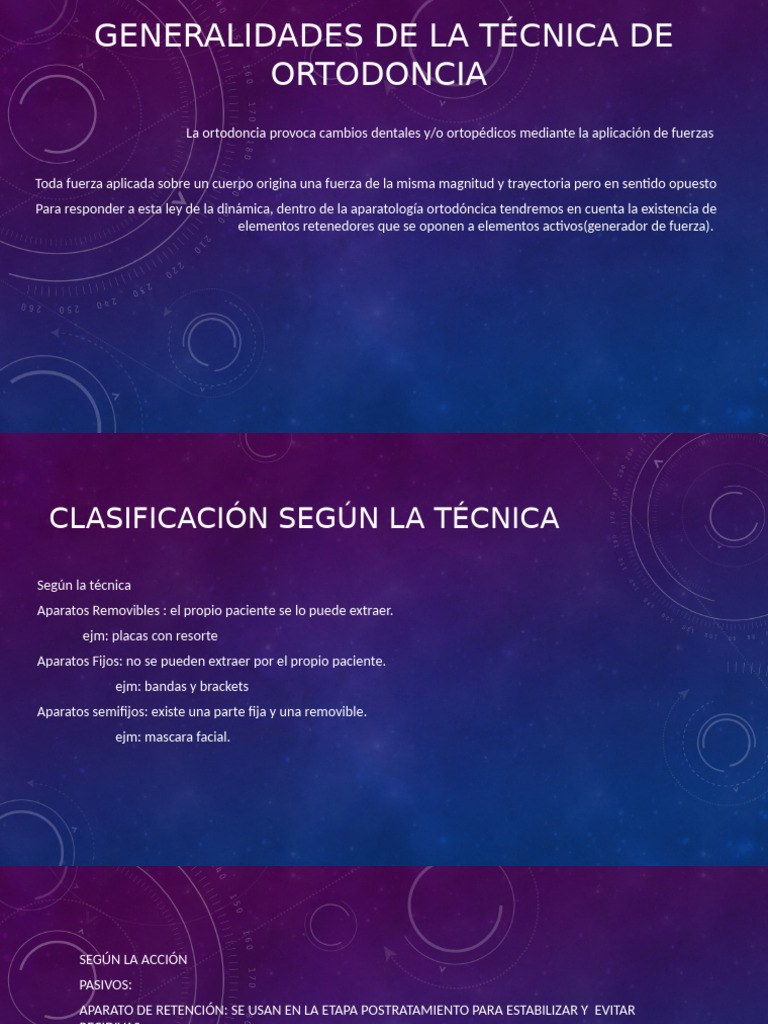 Generalidades de La Técnica de Ortodoncia | PDF | Ortodoncia | Ramas de Odontología