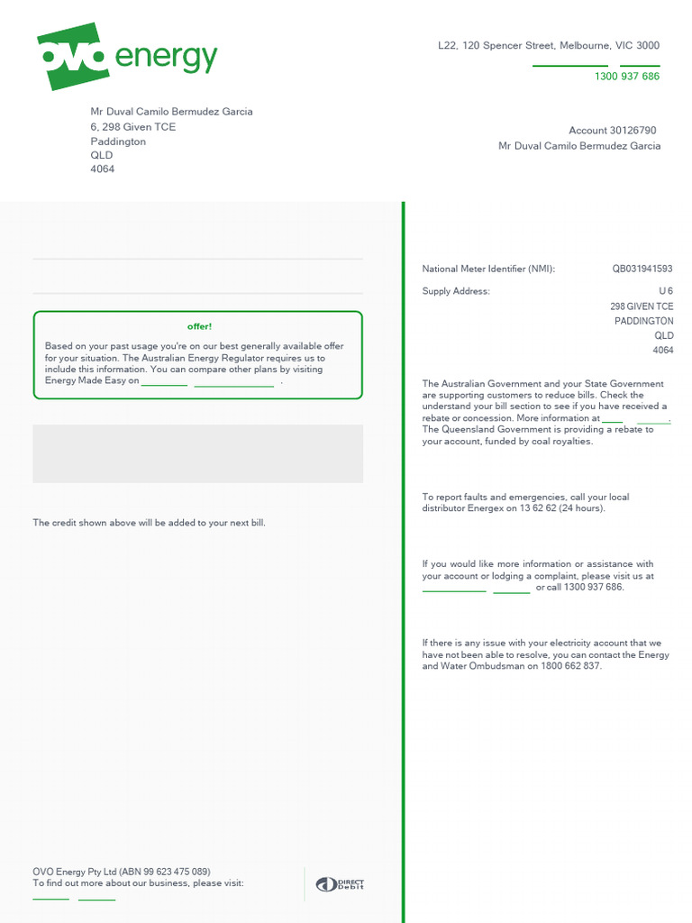 OVO Energy - Electricity Statement 2024-09-18 To 2024-10-17 | PDF
