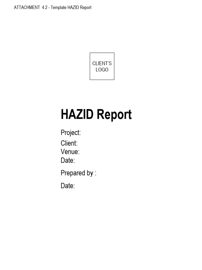 HAZID Report Template and Guidelines | PDF | Business | Technology ...