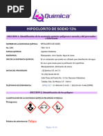 Sani-Chlor 12 Ficha Técnica | PDF | Agua | Medicina CLINICA