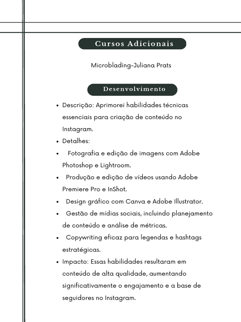 Cópia de Currículo profissional simples verde escuro e branco com foto | PDF