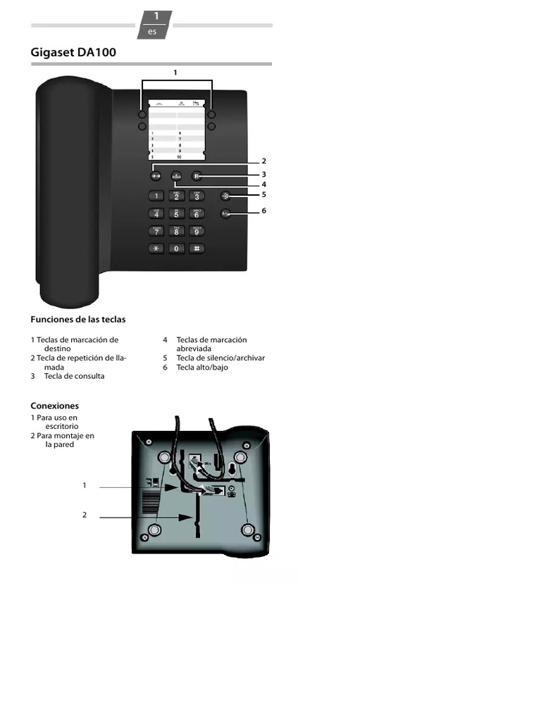 Manual de Instruções Gigaset DA100 (12 Páginas) | PDF