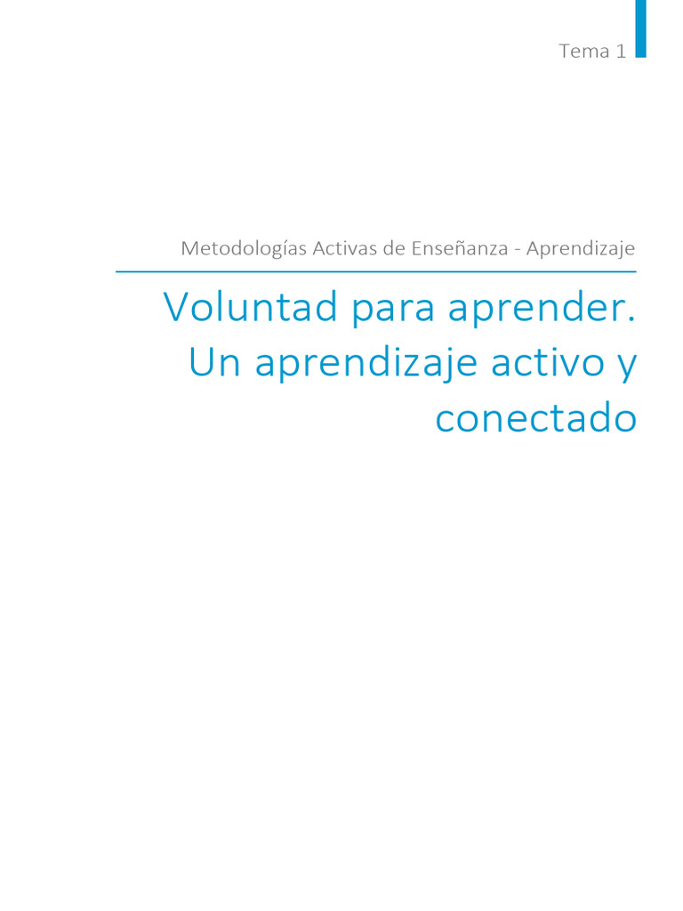 Tema1 Metodologias | PDF | Enseñando | Aprendizaje