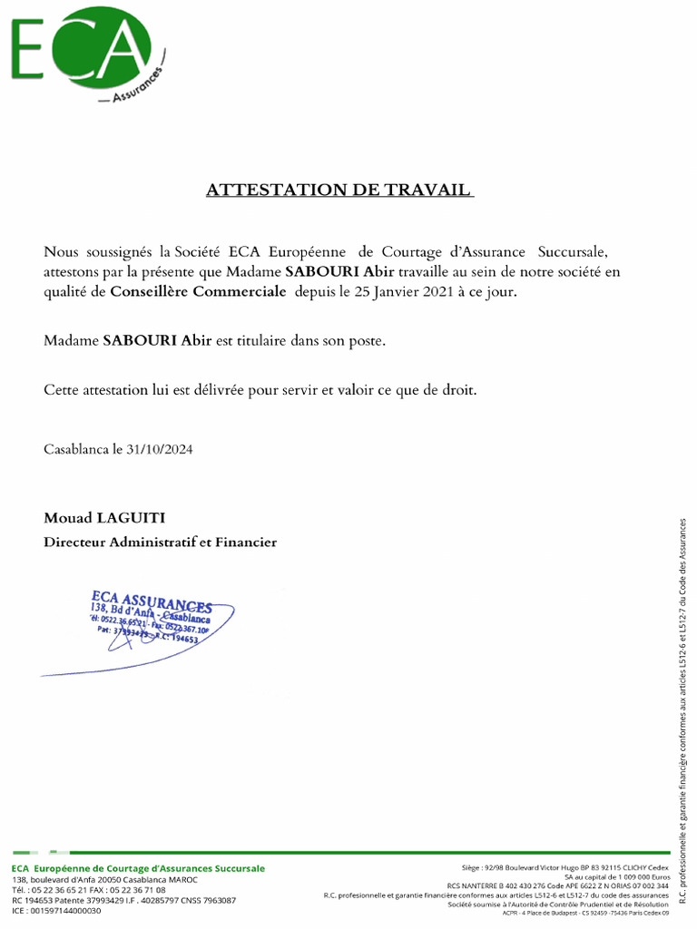 R.C. Professionnelle Et Garantie Financière Conformes Aux Articles L512 ...