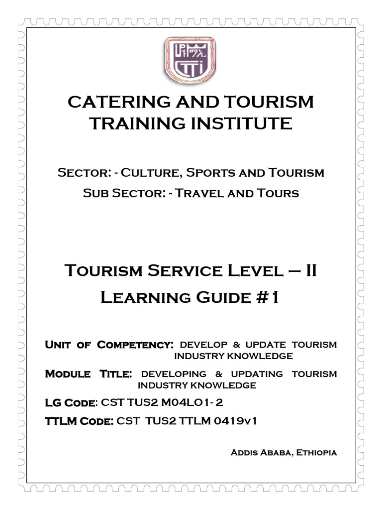 Developing Tourism Industry Knowledge | PDF | Tourism | Travel Agency