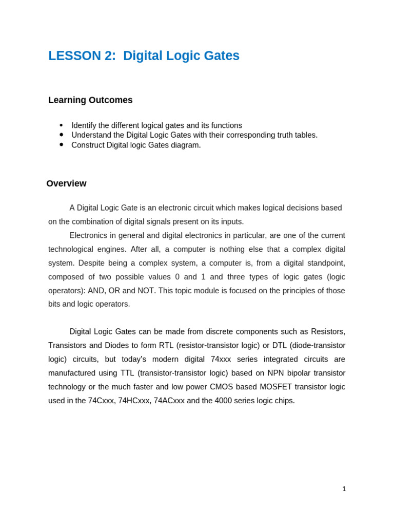 Lesson 4 D.E | PDF | Logic Gate | Electronic Engineering