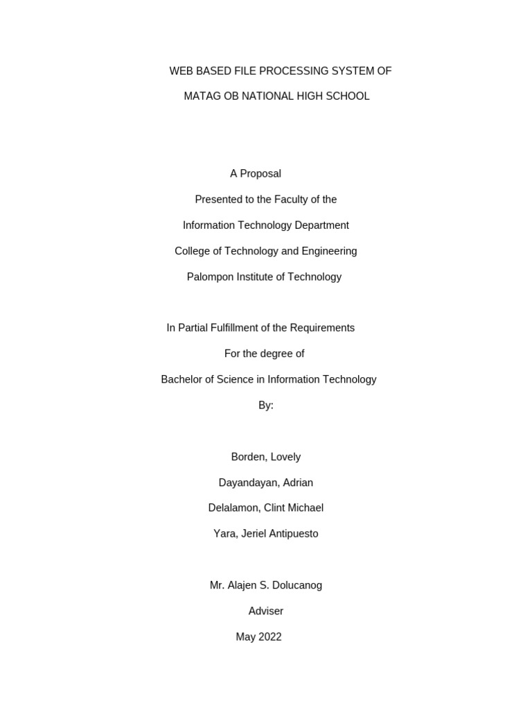 Web-Based File Management System Proposal | PDF | Information ...