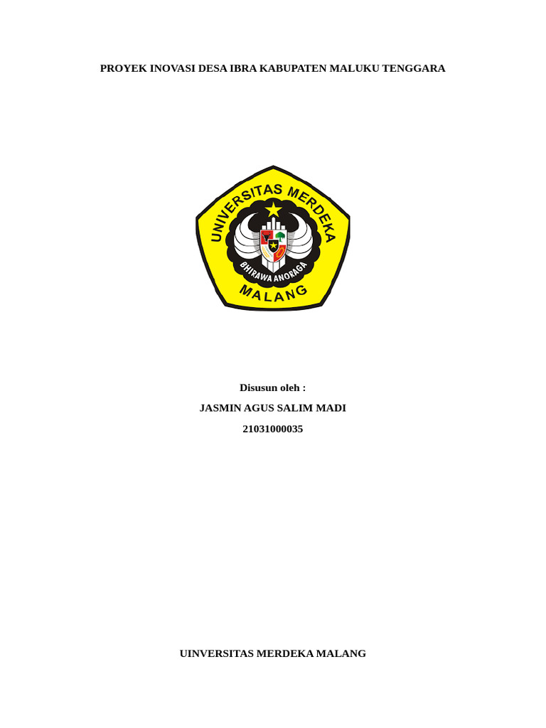 Jasmin Agus Salim Madi - PROYEK INOVASI DESA IBRA KABUPATEN MALUKU ...