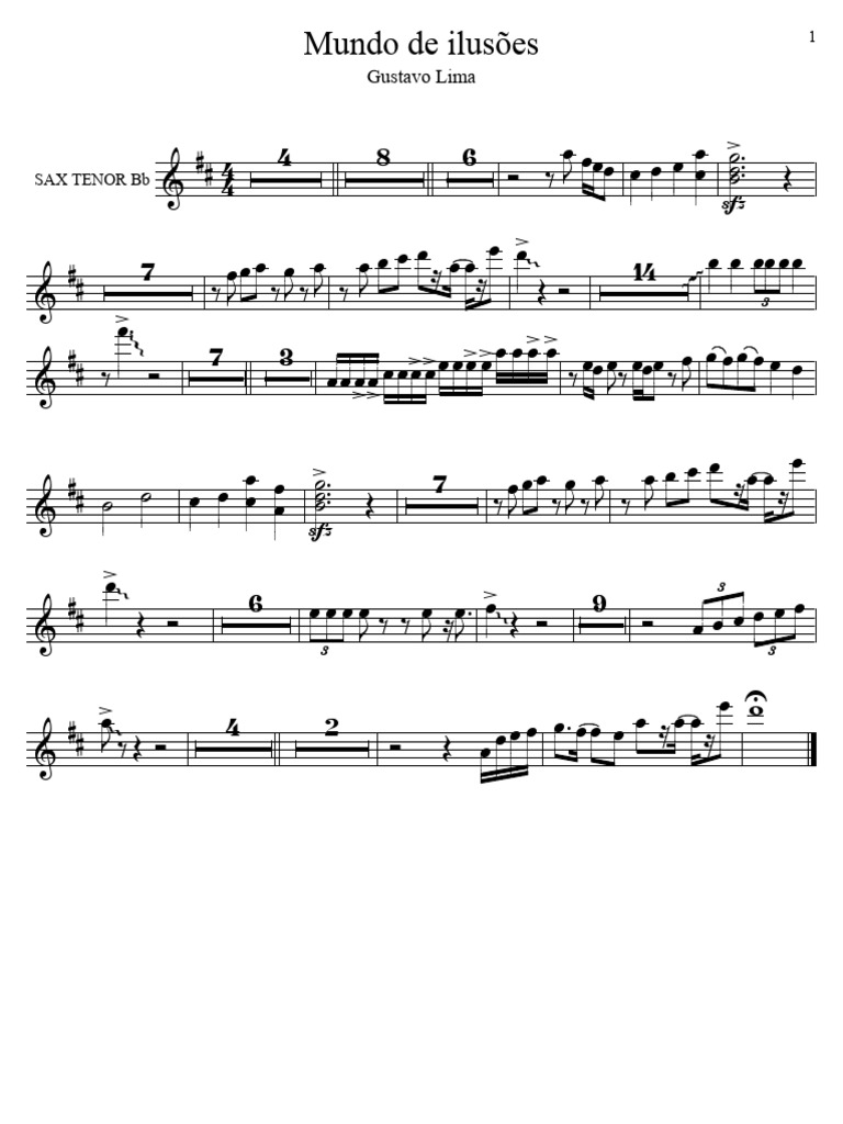 MUNDO DE ILUSÕES - SAX TENOR BB - Enc | PDF