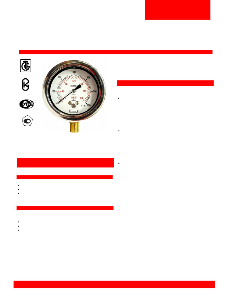 MANOMETRO MBAR 1406 y 1408 | PDF | Materiales