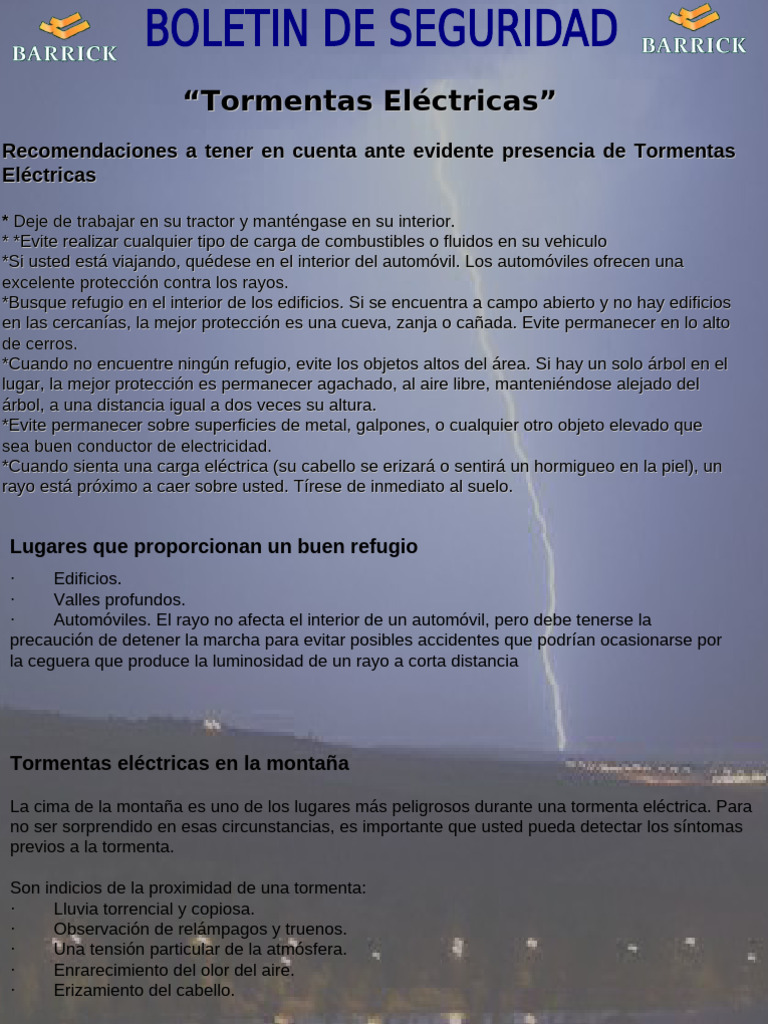 Boletin Tormentas Electricas | PDF