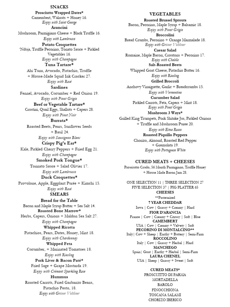 Food+Menu+24 5 9 | PDF | Pickling | Salad