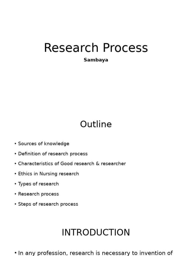 Research Process | PDF | Methodology | Scientific Method