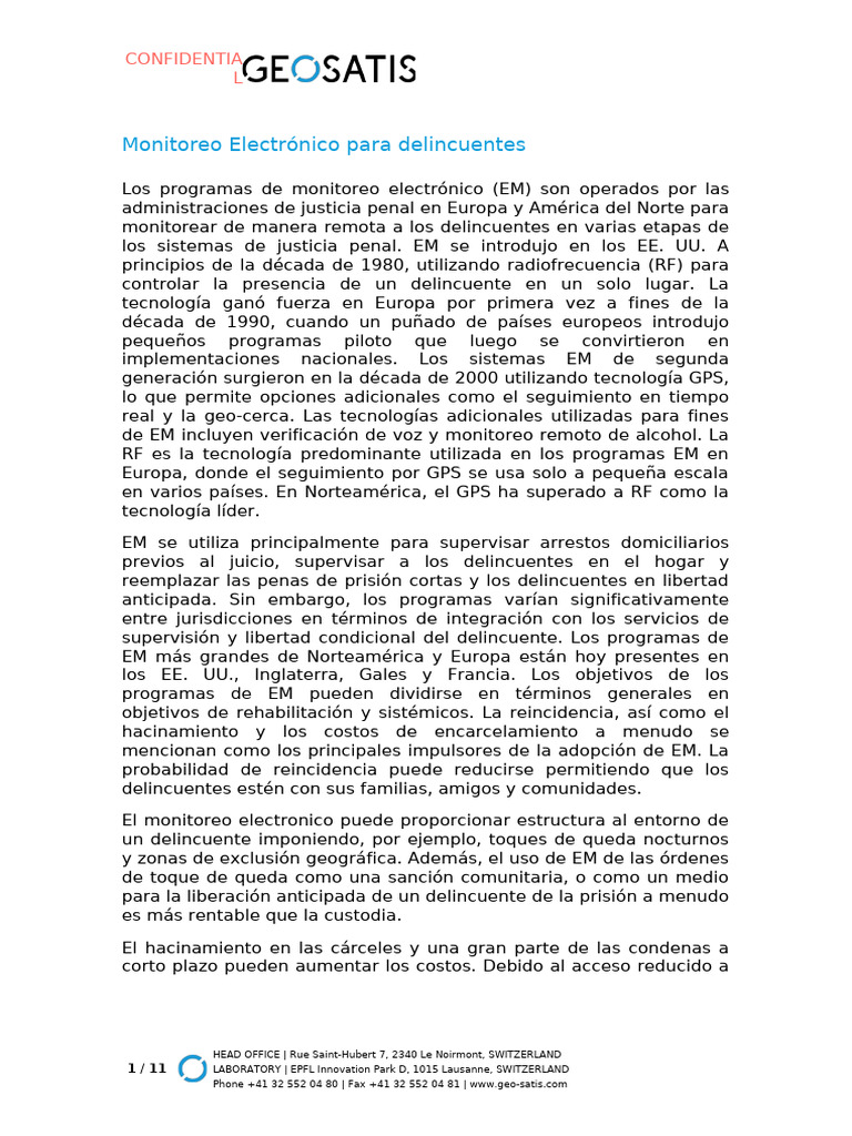 Geosatis Estudio GPS | PDF | Sistema de Posicionamiento Global | Prisión