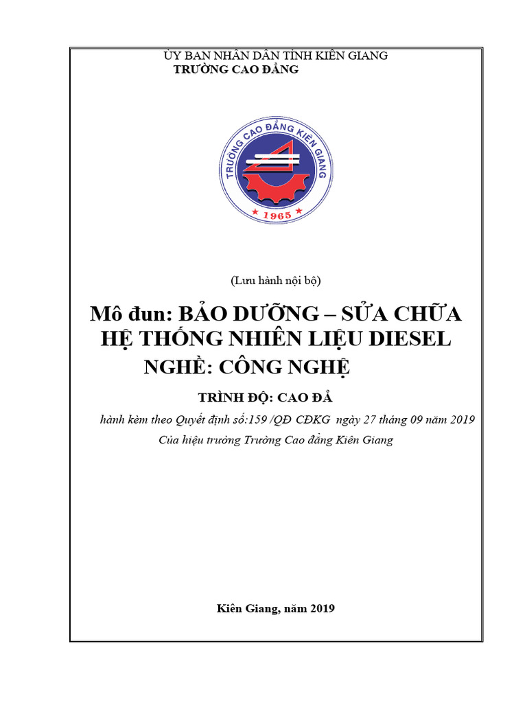 Giao Trinh BDSC He Thong Nhien Lieu Diesel-CĐ | PDF