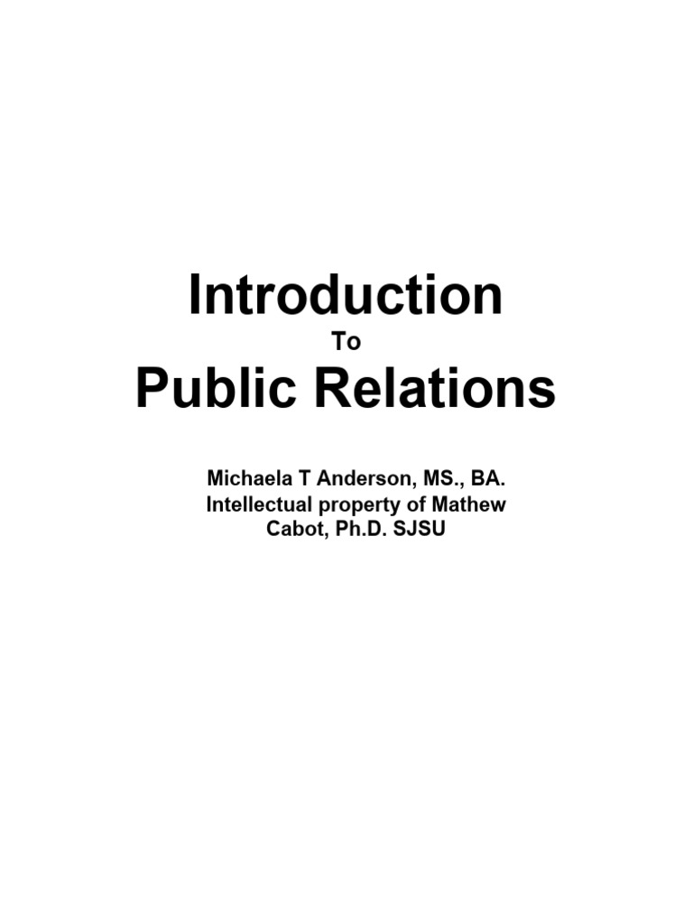 IntroToPRLec - Classroom Version | PDF | Public Relations ...