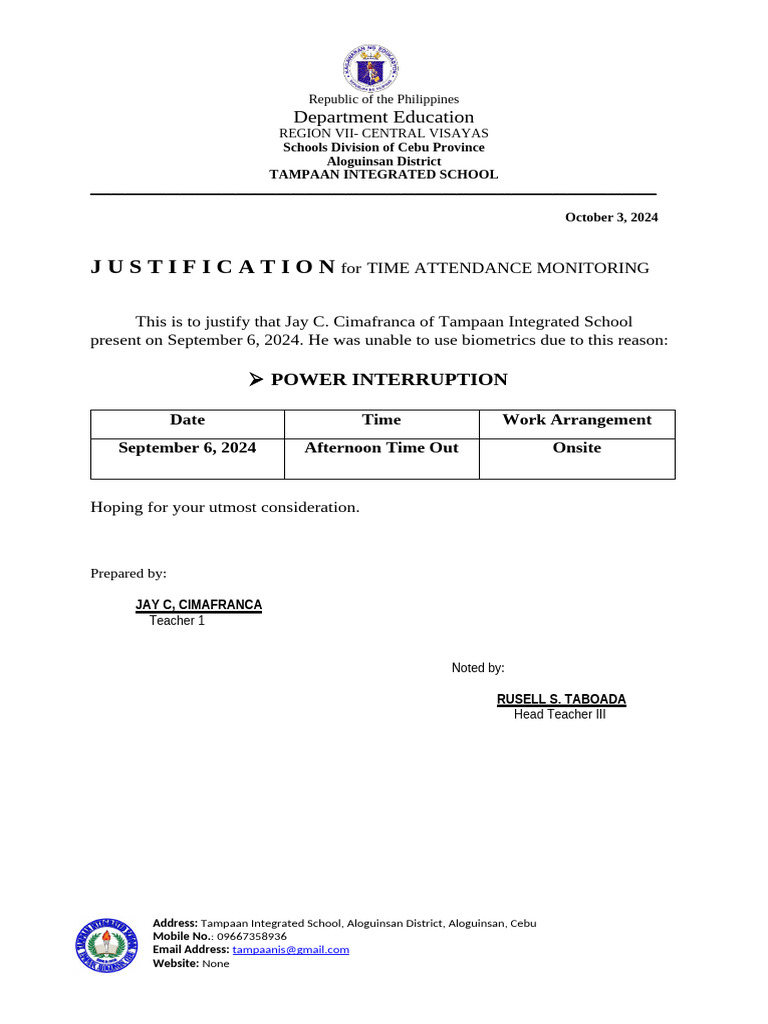 JUSTIFICATION | PDF