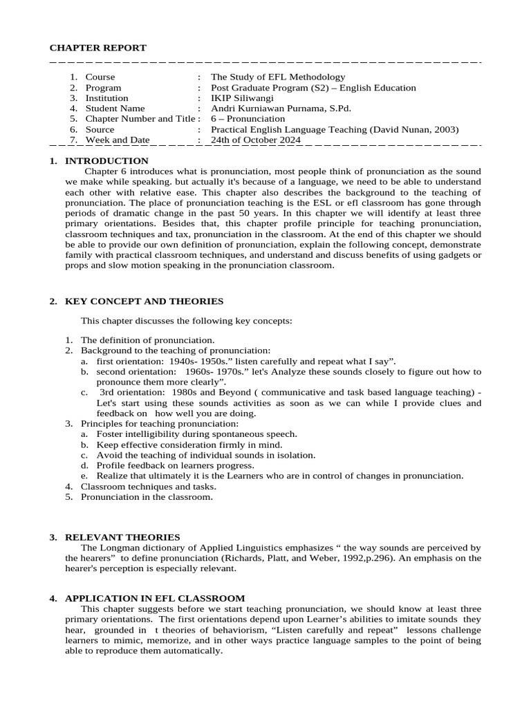 Chapter Report - Chapter 6 - Andri Kurniawan Purnama, S.PD | PDF ...