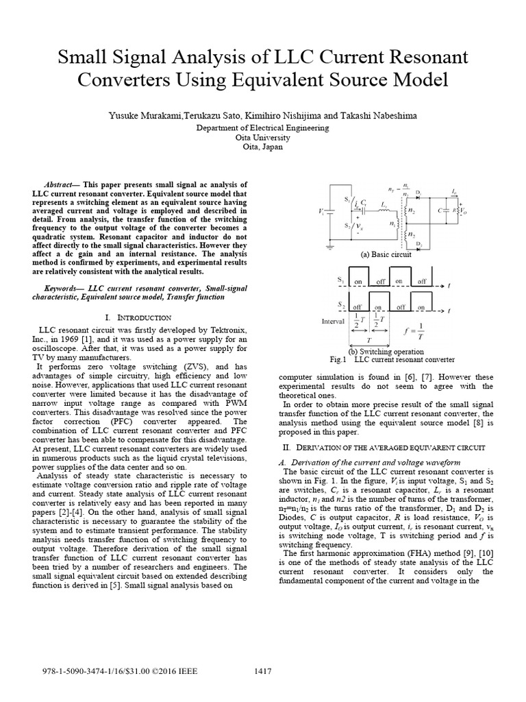LLC Converter Analysis Guide | PDF | Resonance | Power Supply