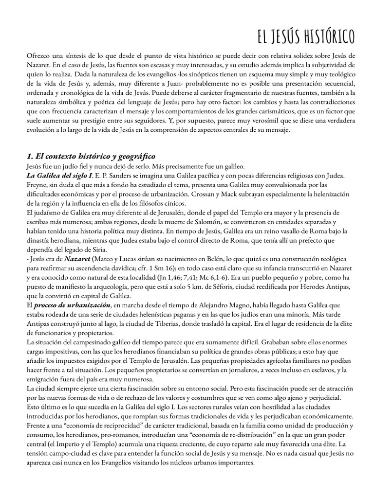 Aspecto físico de Jesús de Nazaret | PDF | Jesús | La resurrección de Jesús