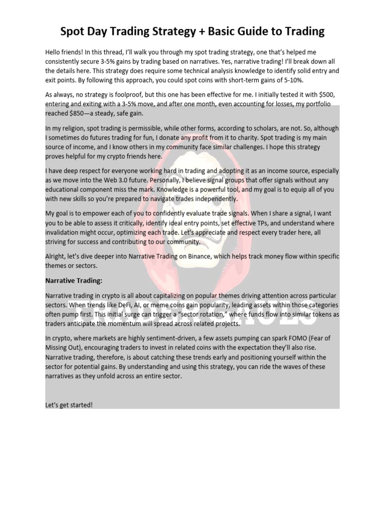 Spot Trading Strategy Guide for Binance | PDF | Order (Exchange ...